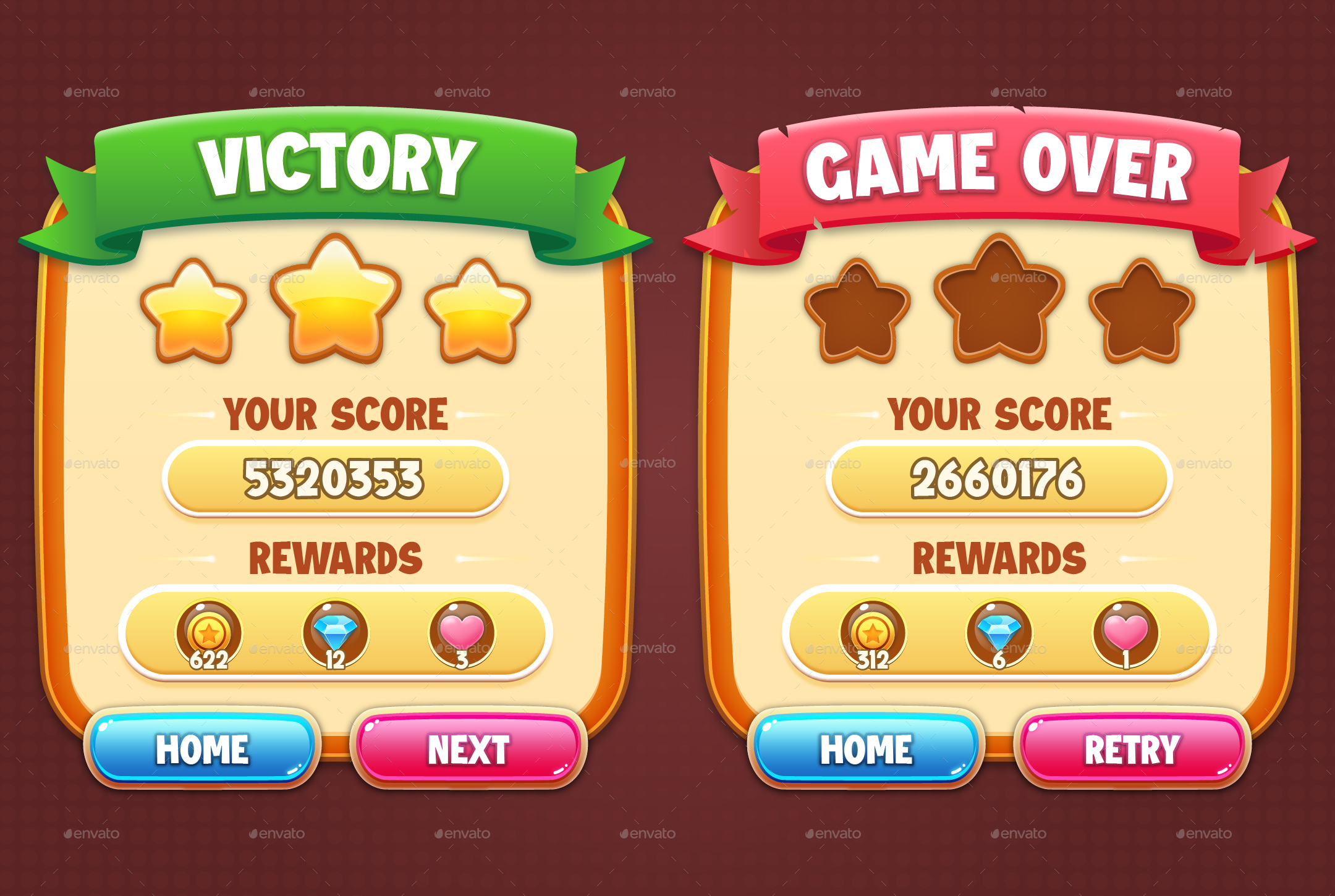 The Soft Style Game UI Kit: A Must-Have for Any Casual or Puzzle Game ...