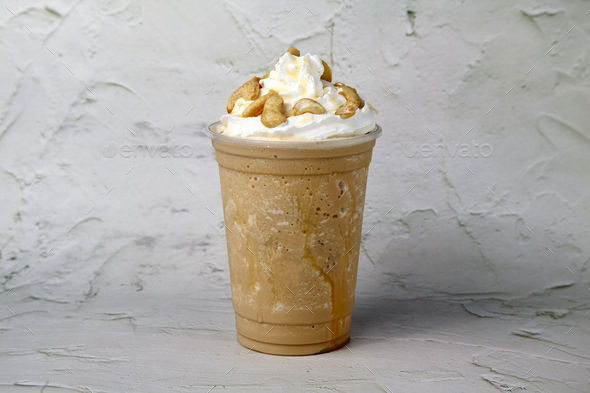 Freshly made coffee flavored frappe Stock Photo by junpinzon | PhotoDune