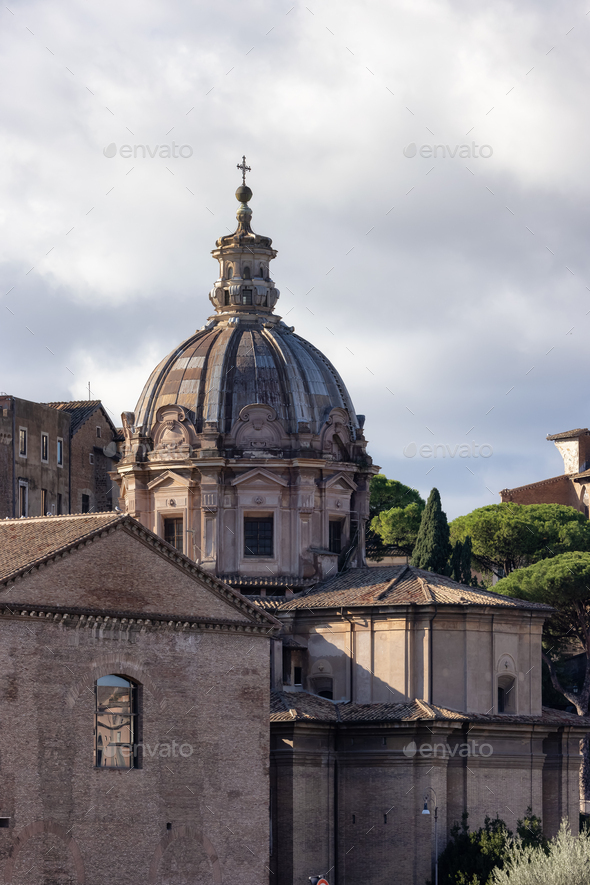 Old Historic Building in Downtown Rome, Italy. Stock Photo by edb3_16