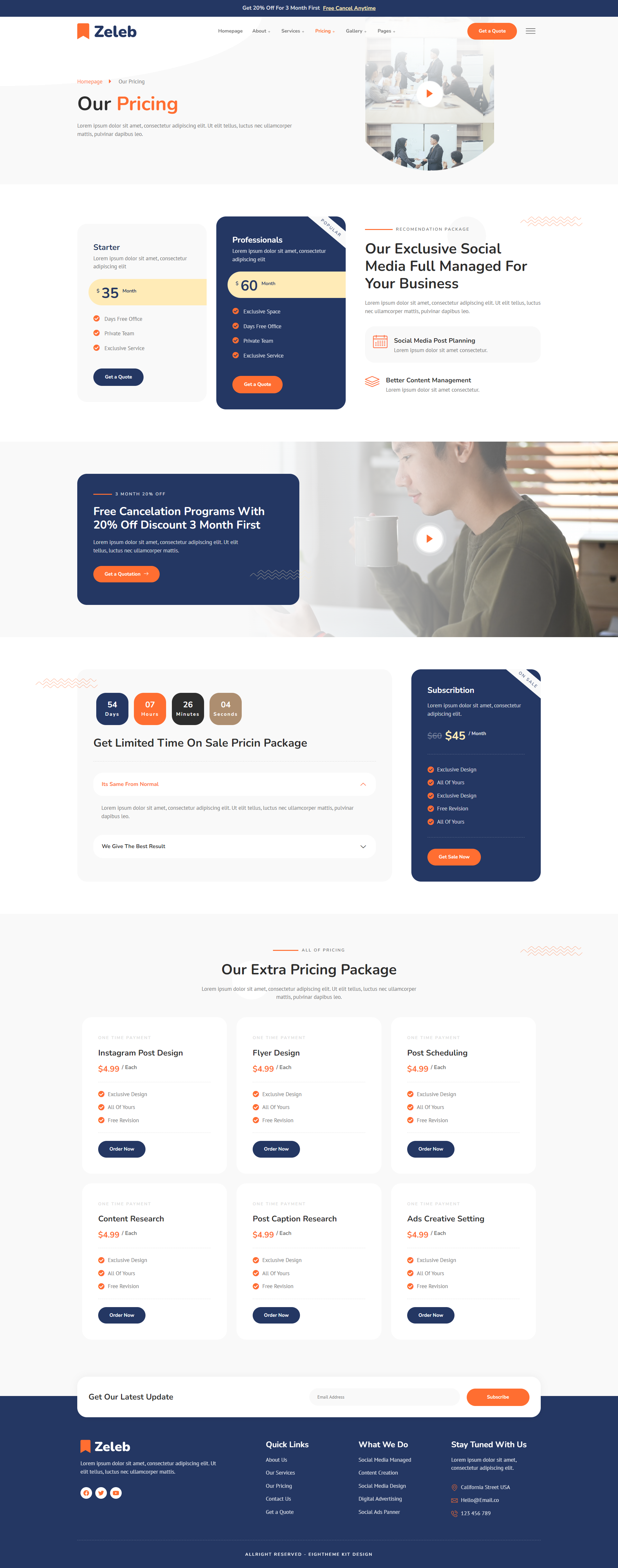 Zeleb - Social Media Marketing & Digital Advertising Elementor Template ...