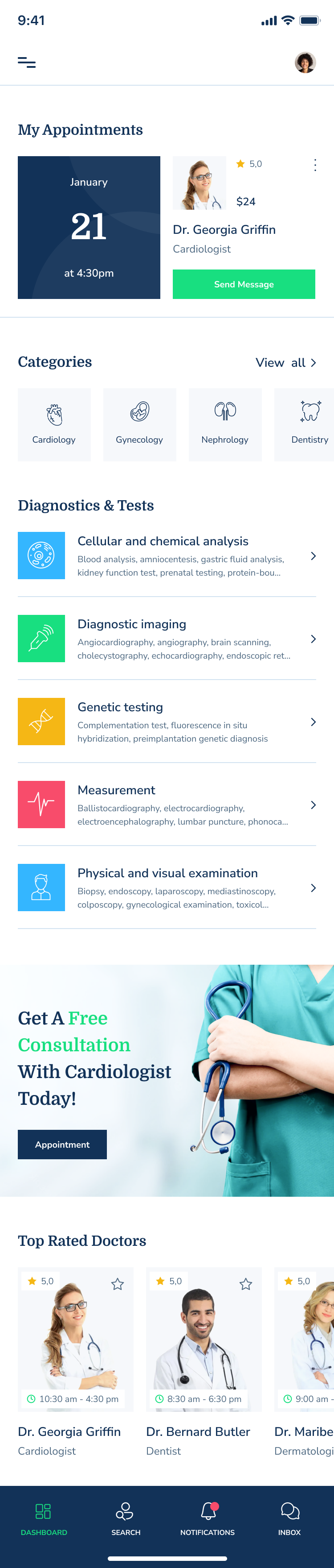 Demical - Medical Center App Figma UI Template by George_Fx | ThemeForest