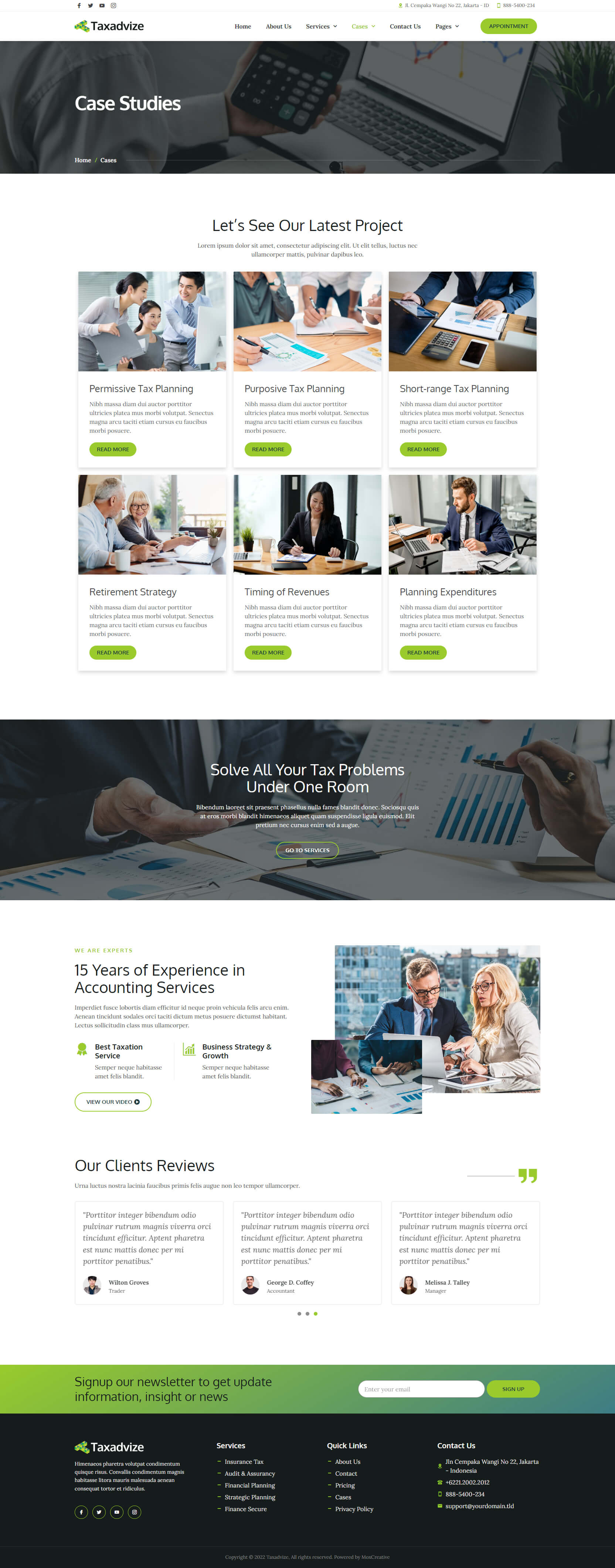 TaxAdvize - Tax Advisor & Financial Consulting Elementor Template Kit ...