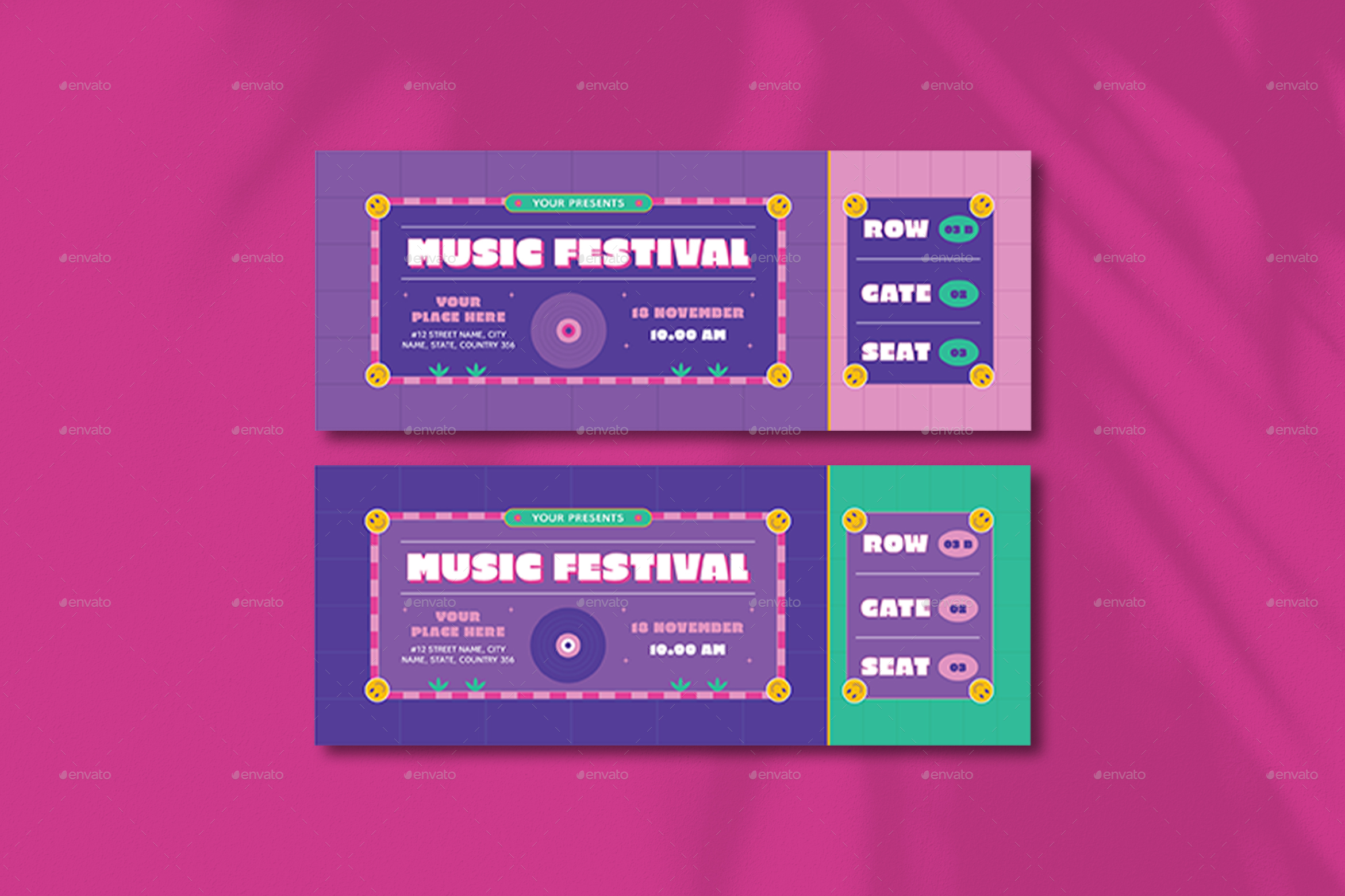 Music Festival Ticket, Print Templates | GraphicRiver