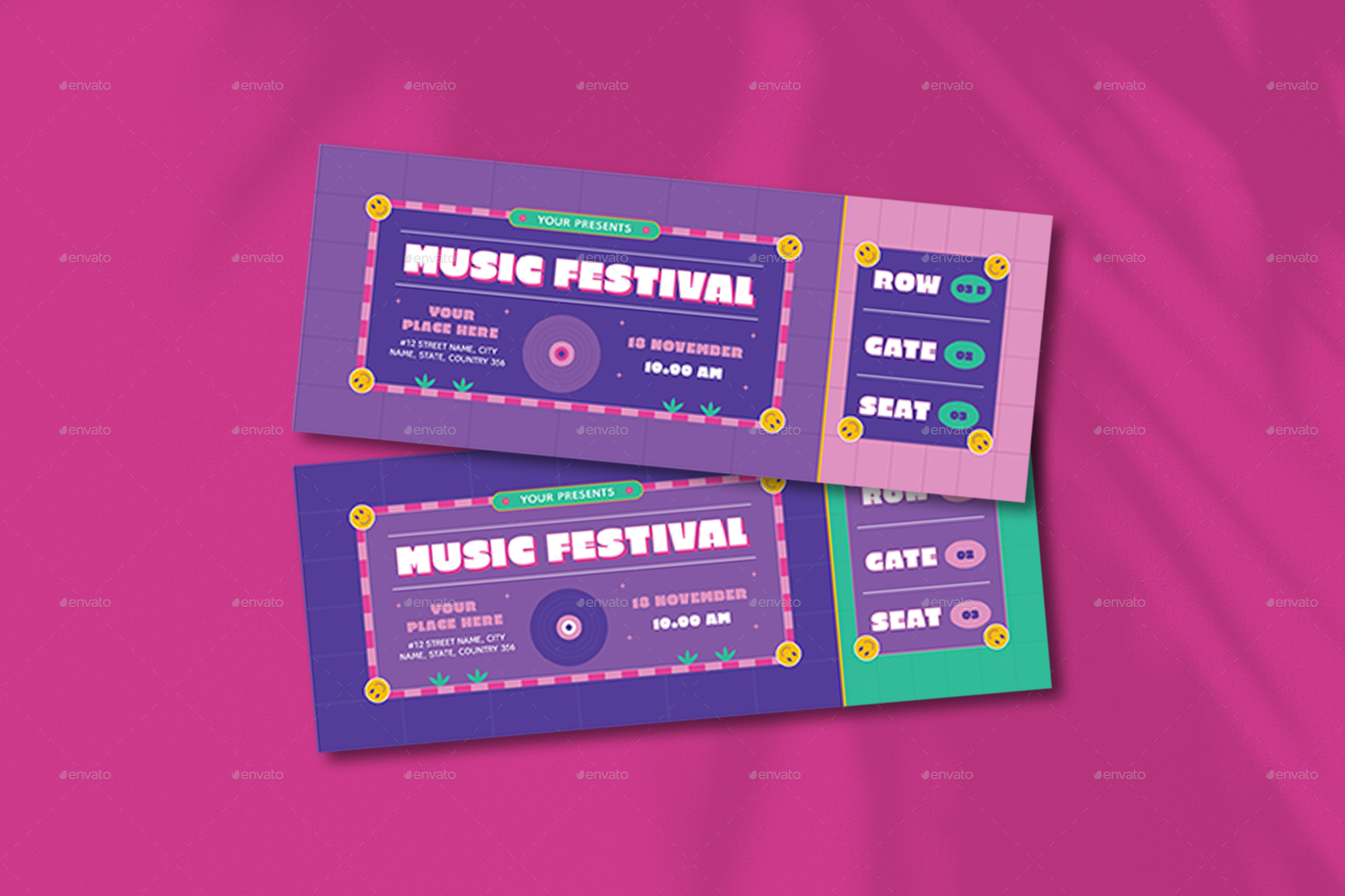 Music Festival Ticket, Print Templates | GraphicRiver
