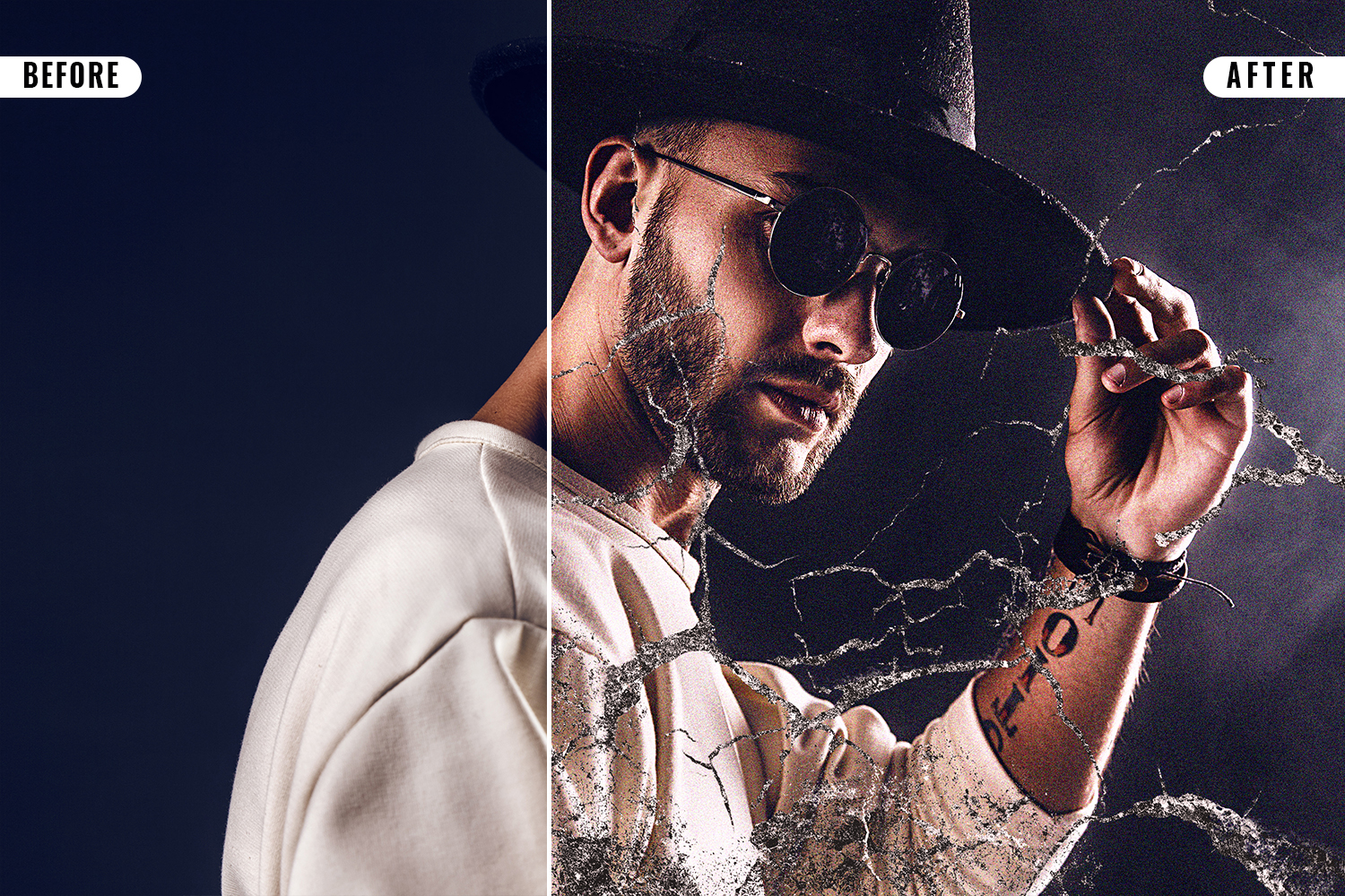 Craked Wall Photo Effect, Add-ons | GraphicRiver