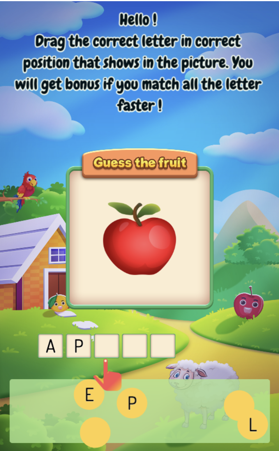 Guess The Fruit - Kid Word Game (Phaser 3) by shohan4556 | CodeCanyon