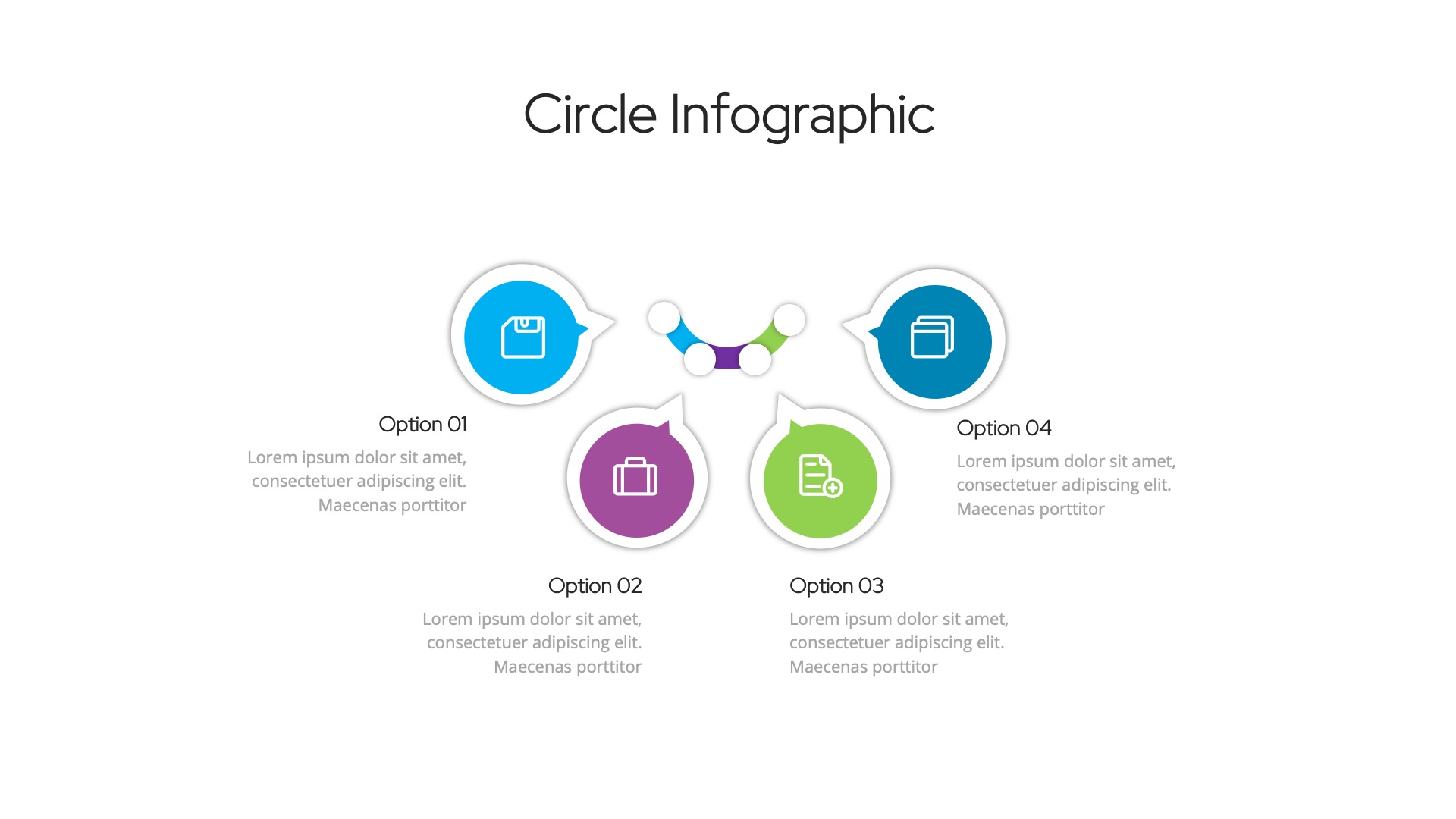 Circle Infographic Presentation PowerPoint, Presentation Templates