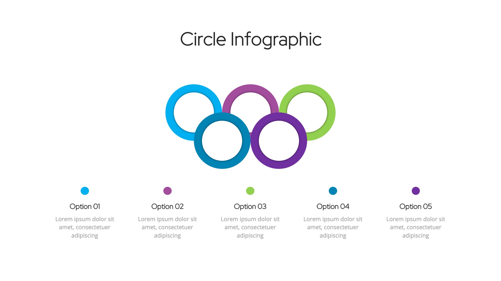 Circle Infographic Presentation PowerPoint, Presentation Templates