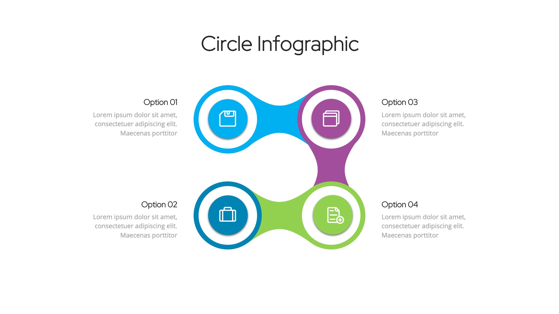 Circle Infographic Presentation PowerPoint, Presentation Templates