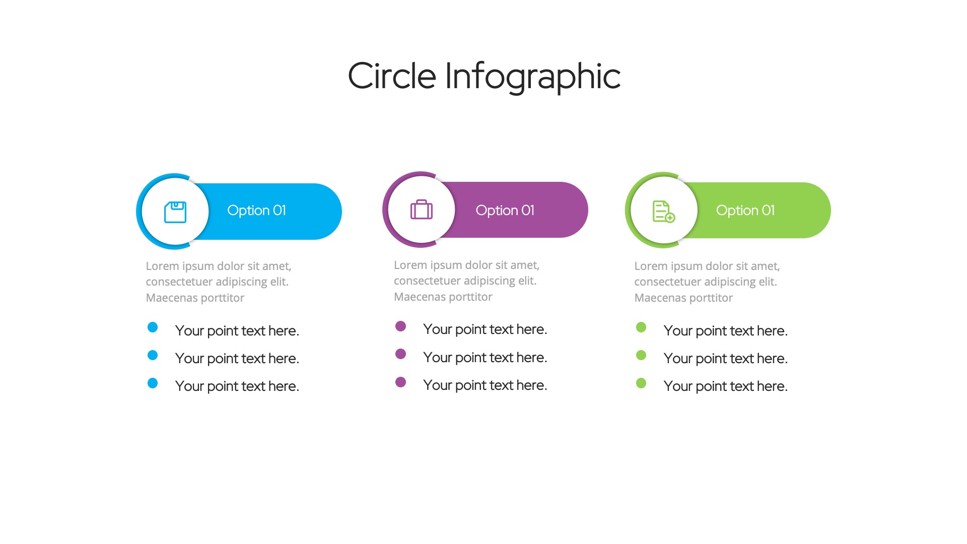 Circle Infographic Presentation PowerPoint, Presentation Templates