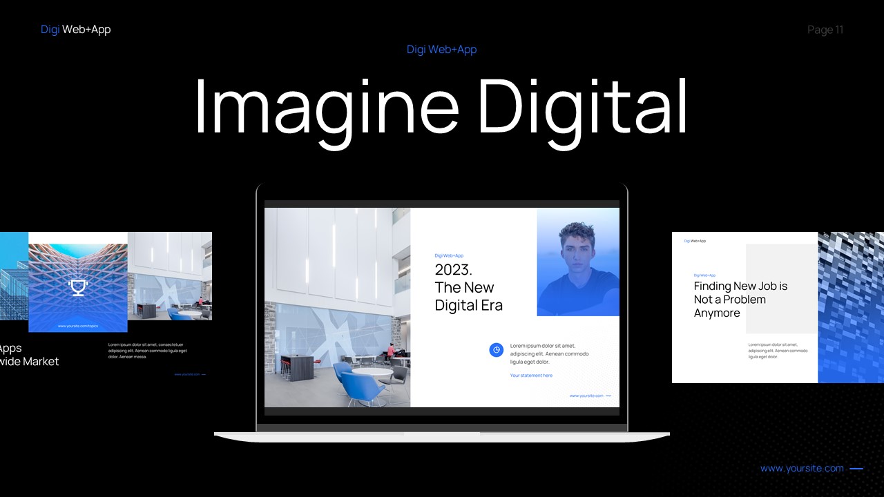Digi Web App Product PowerPoint Template, Presentation Templates ...