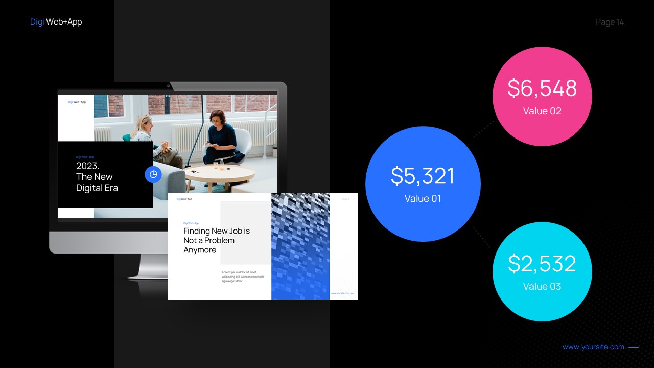 Digi Web App Product PowerPoint Template, Presentation Templates ...