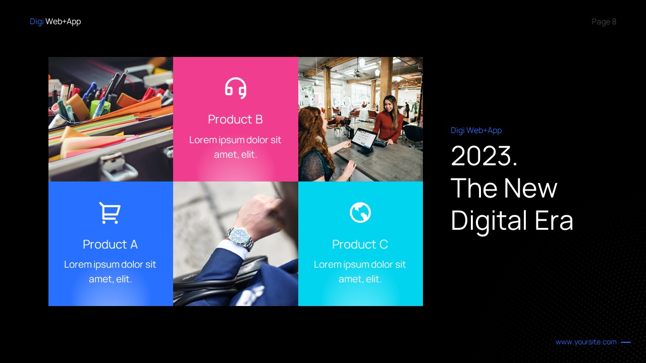 Digi Web App Product PowerPoint Template, Presentation Templates ...