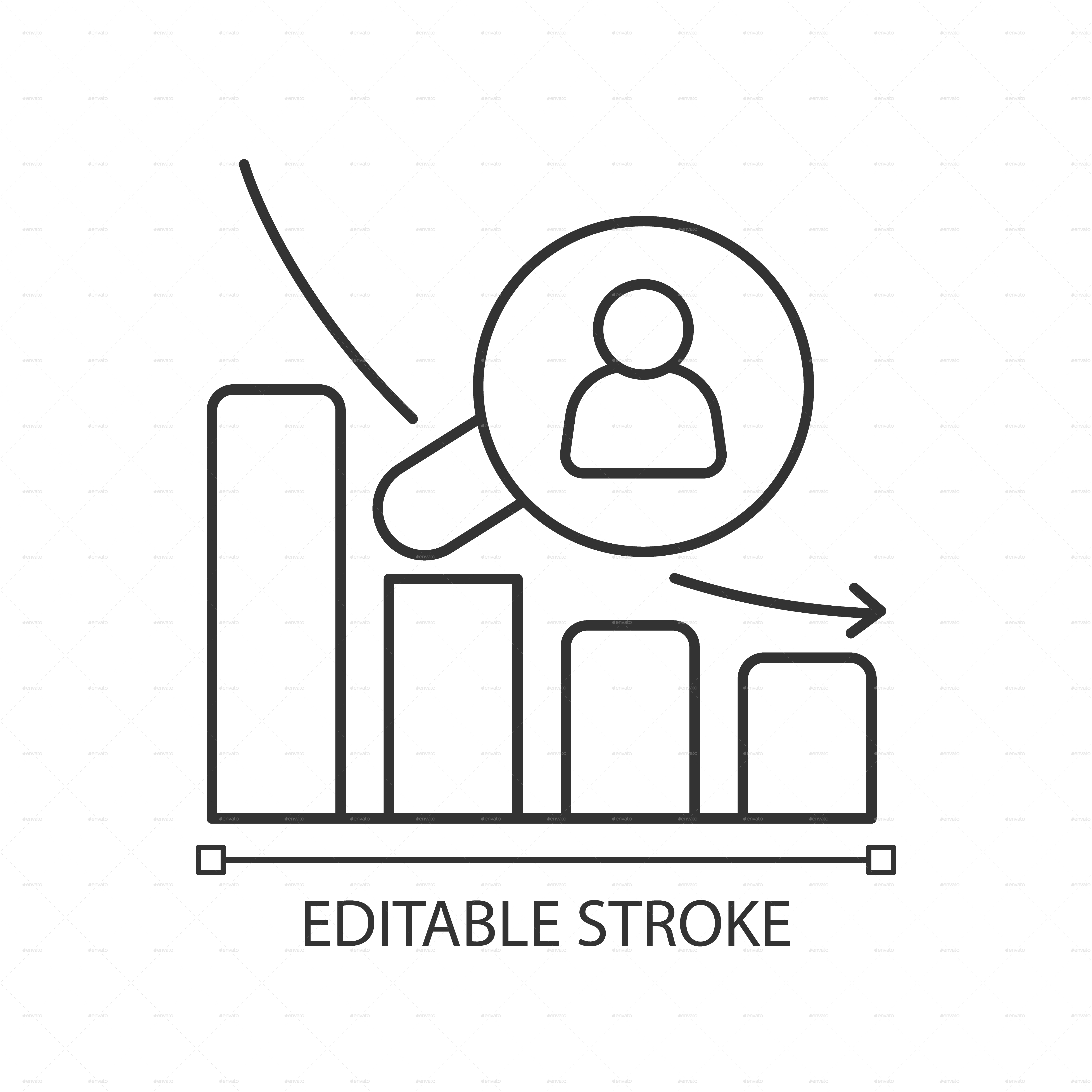 Marketing segmentation linear icons set by bsd555 | GraphicRiver