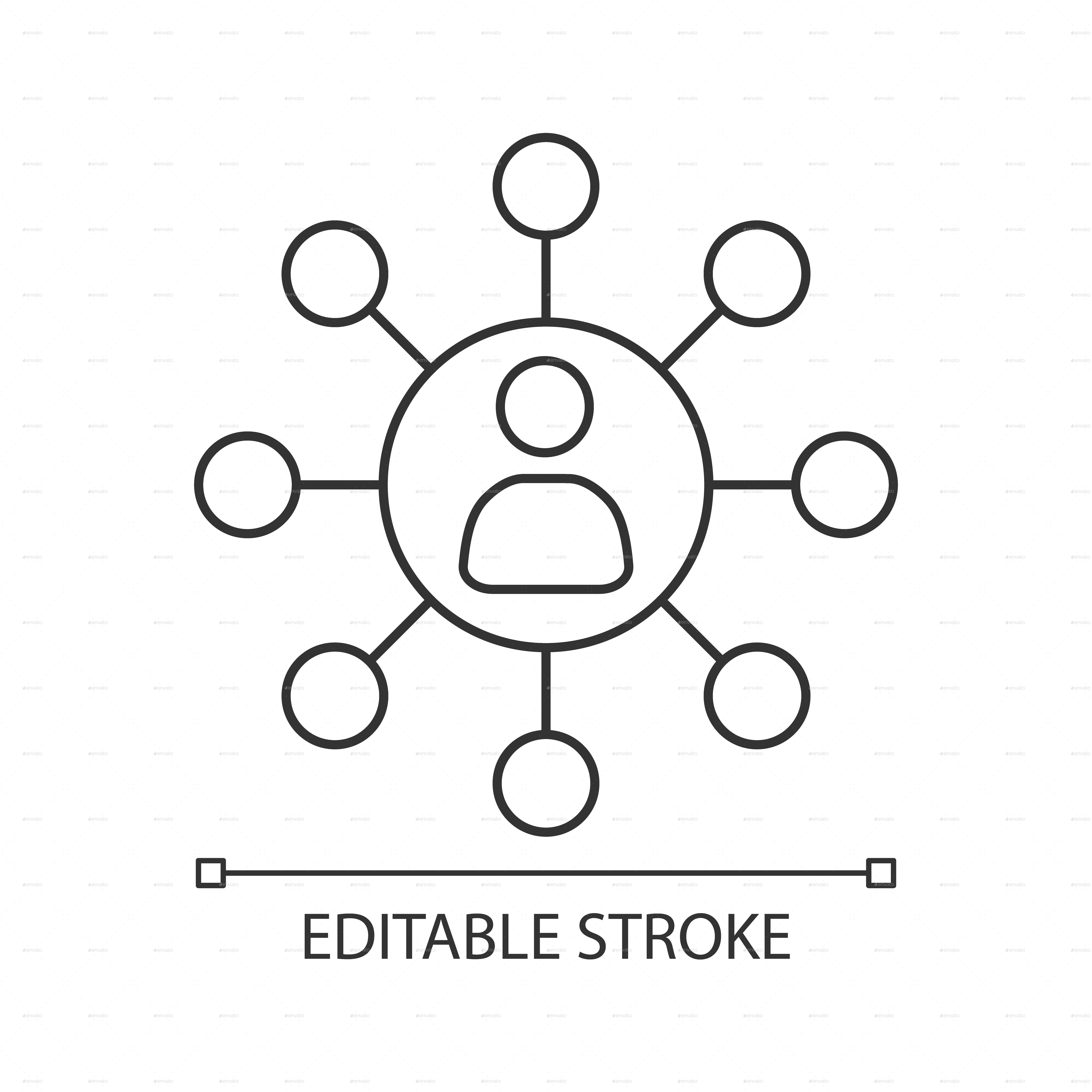 Marketing segmentation linear icons set, Icons | GraphicRiver