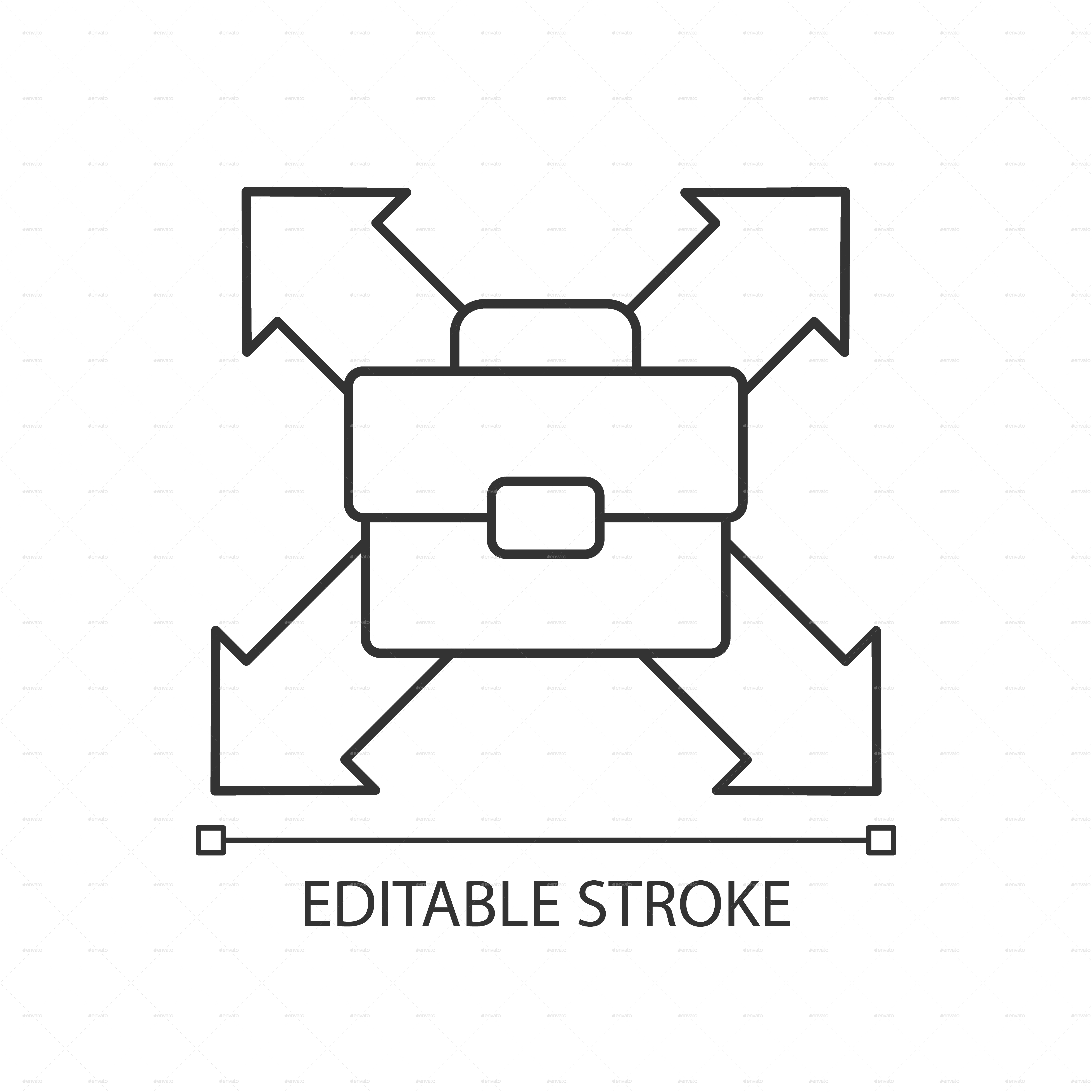 Marketing segmentation linear icons set, Icons | GraphicRiver