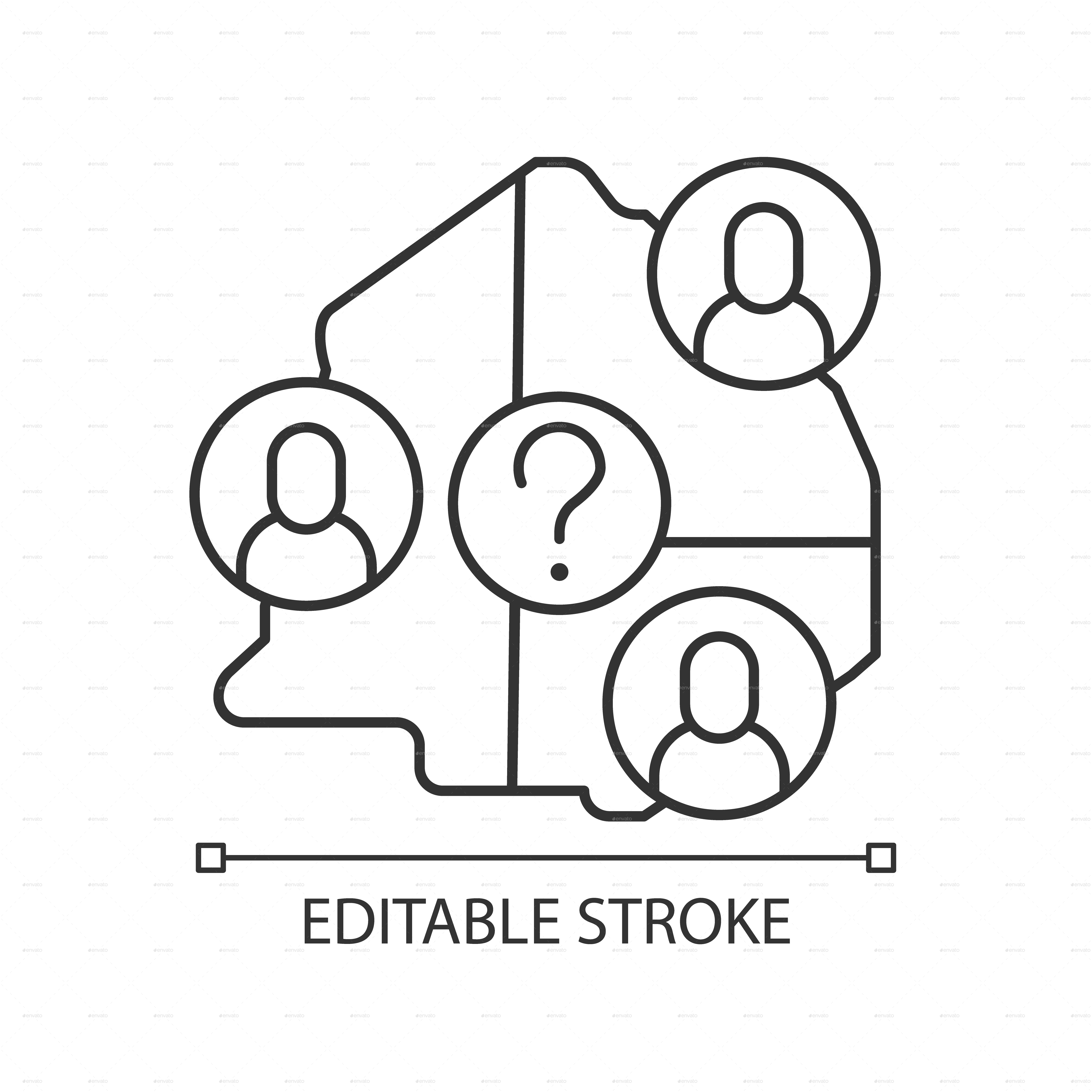 Marketing segmentation linear icons set by bsd555 | GraphicRiver