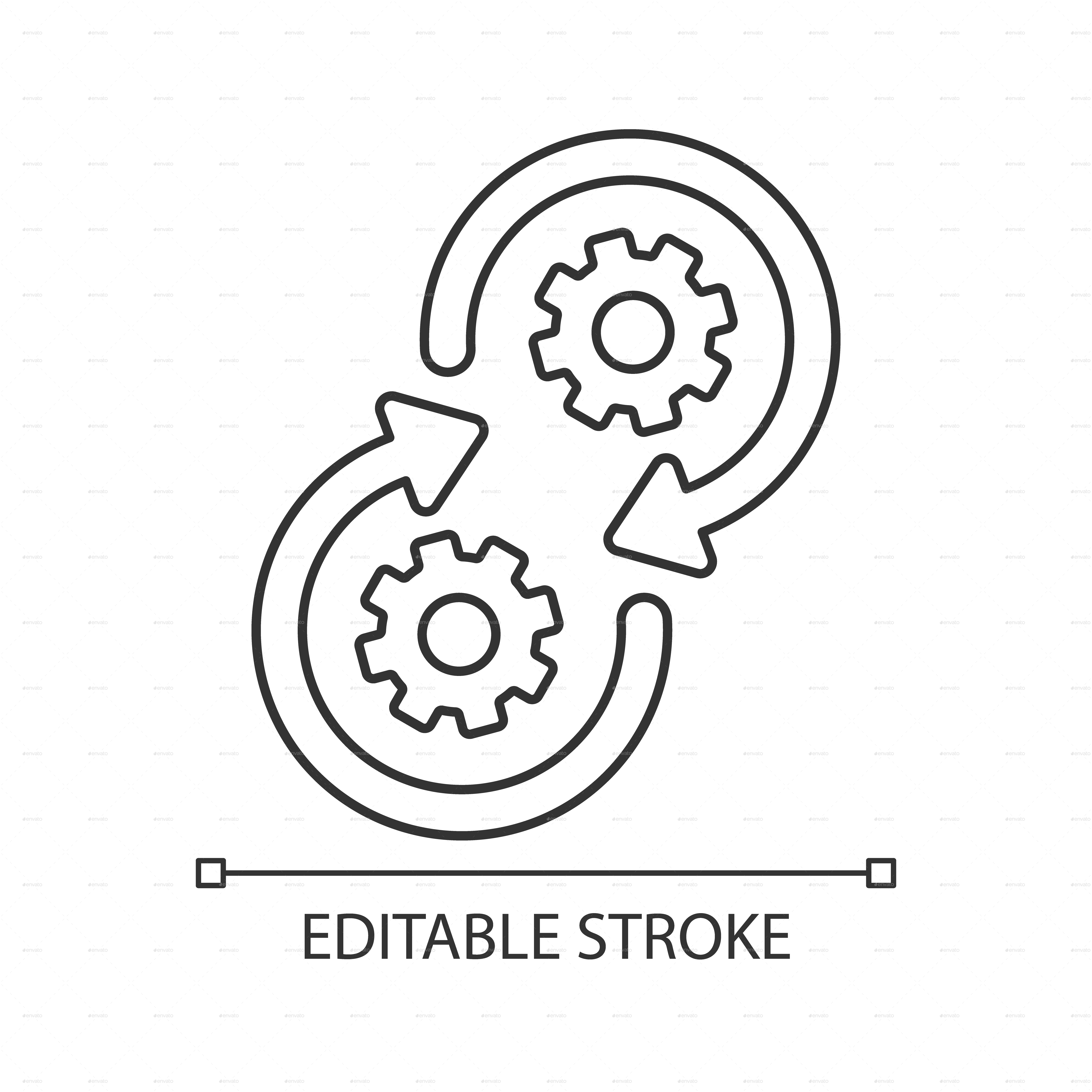 Marketing segmentation linear icons set, Icons | GraphicRiver