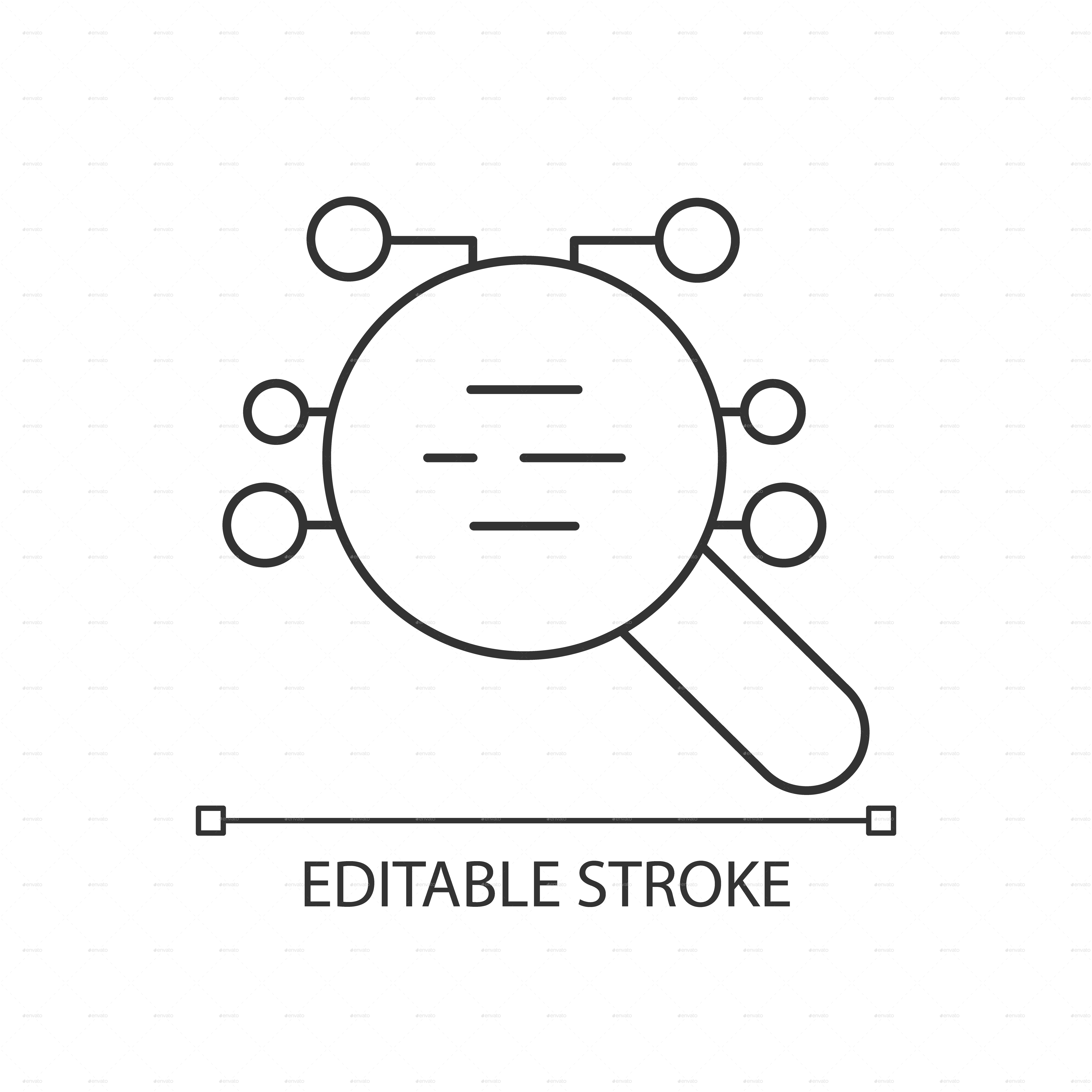 Marketing segmentation linear icons set by bsd555 | GraphicRiver