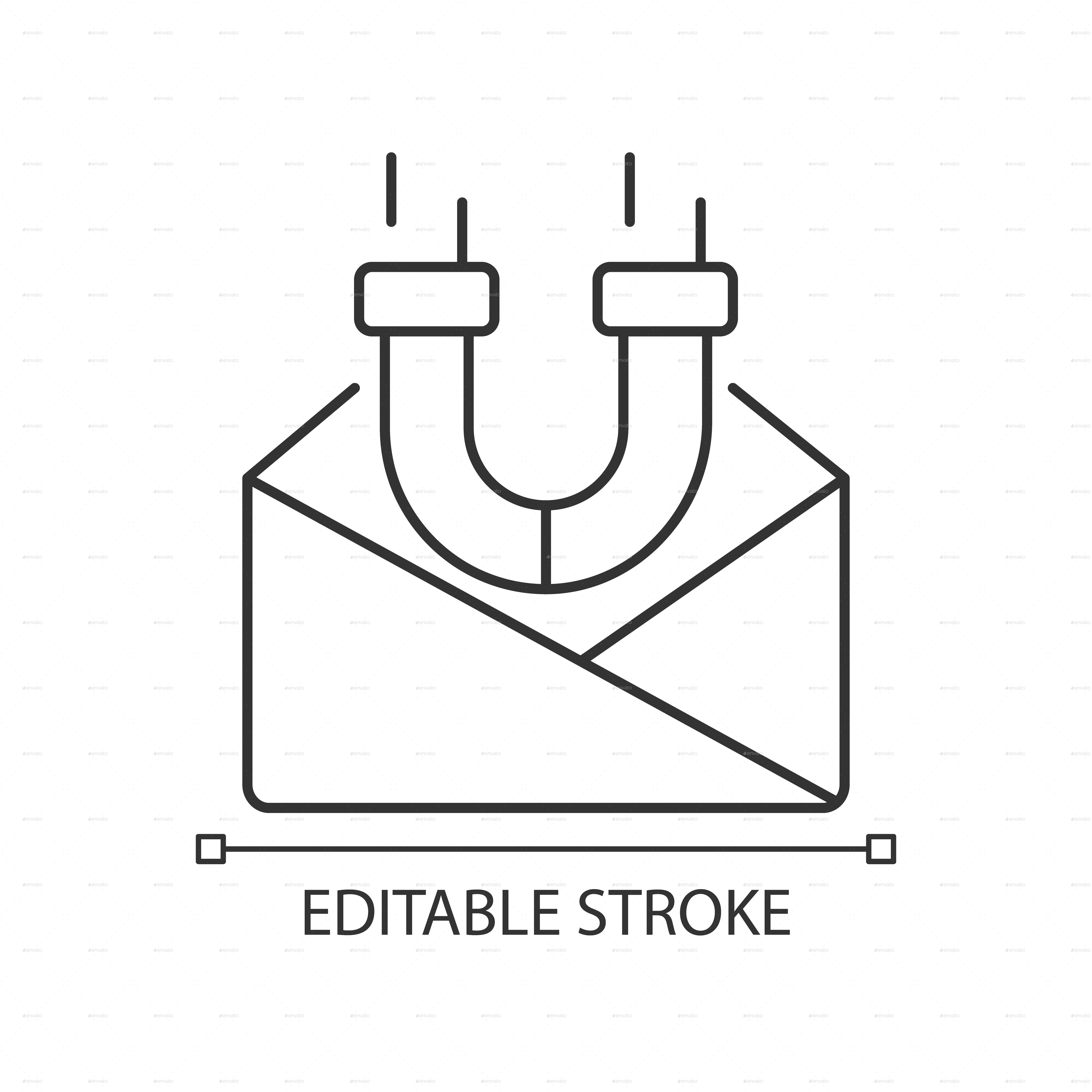Marketing segmentation linear icons set by bsd555 | GraphicRiver