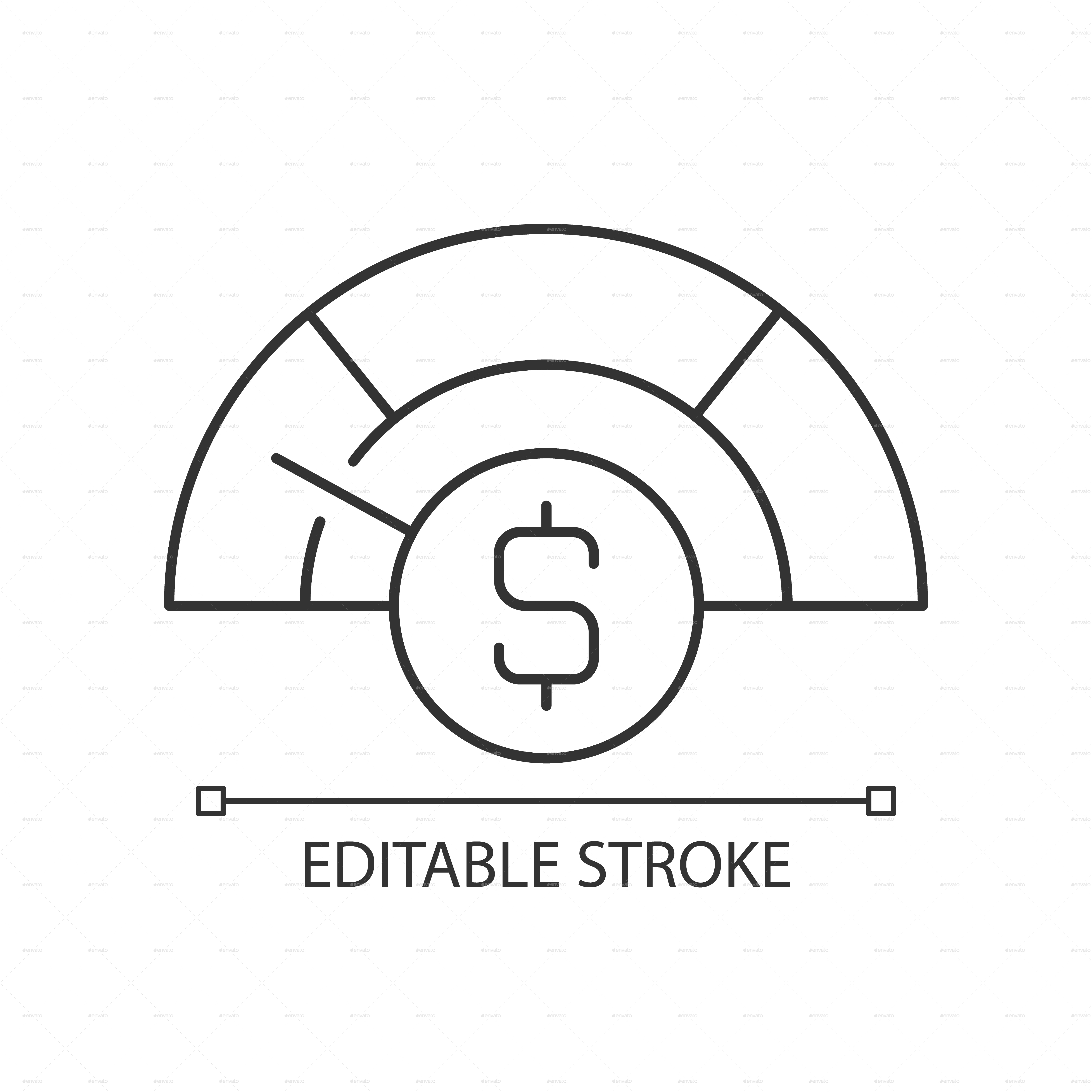 Marketing segmentation linear icons set by bsd555 | GraphicRiver