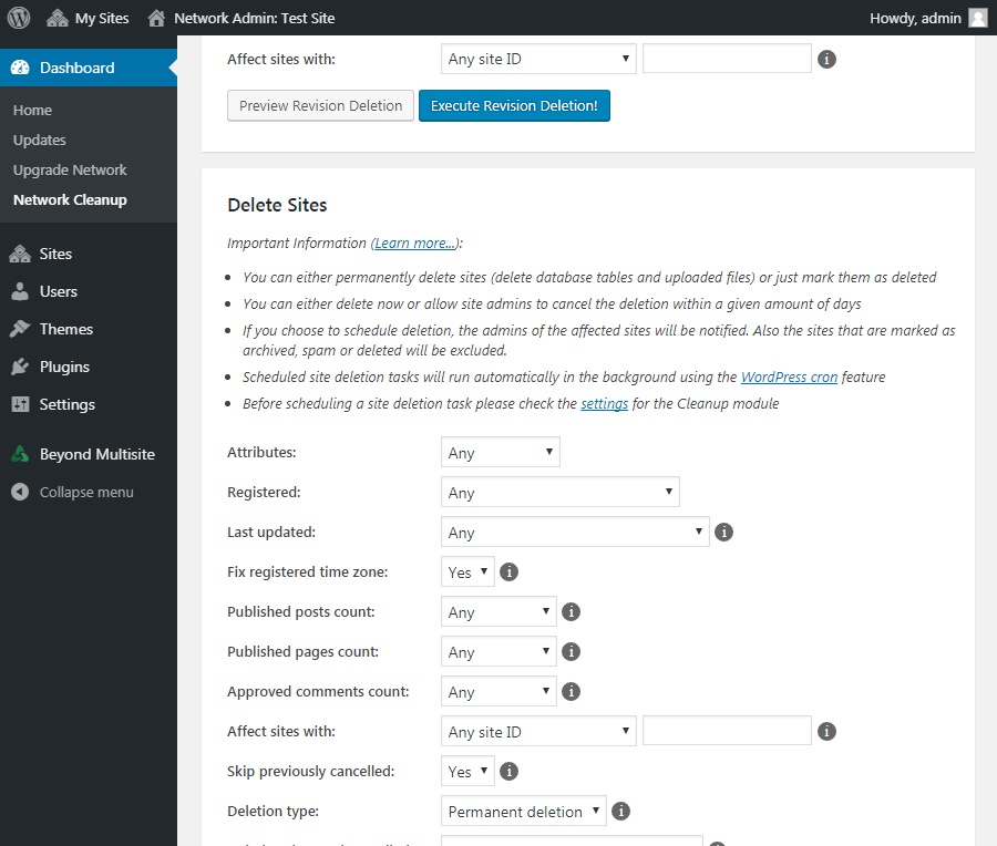 Beyond Multisite - Utilities for WordPress Network Admins by nikolaydev