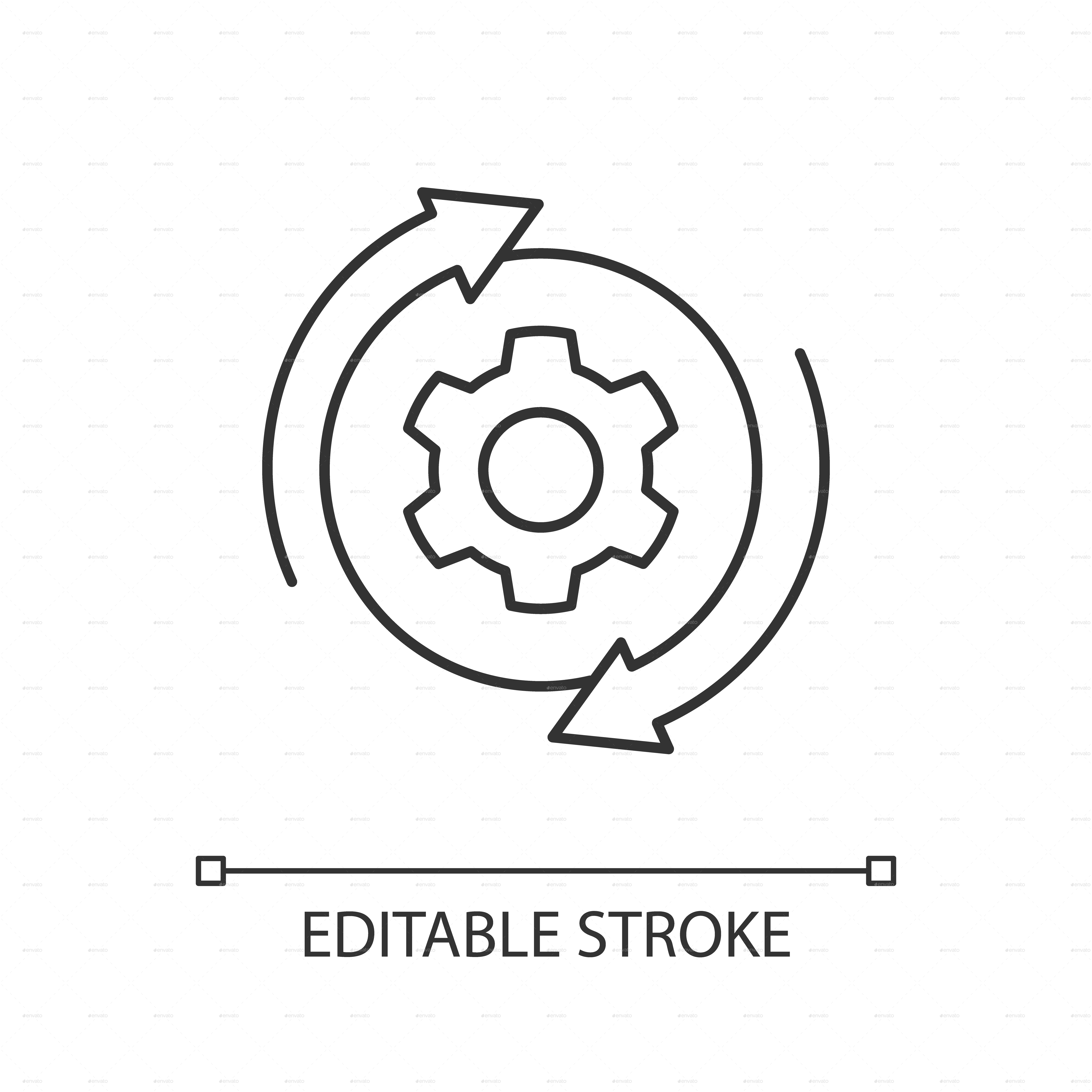 Project Planning and Scheduling Linear Icons Set, Icons | GraphicRiver