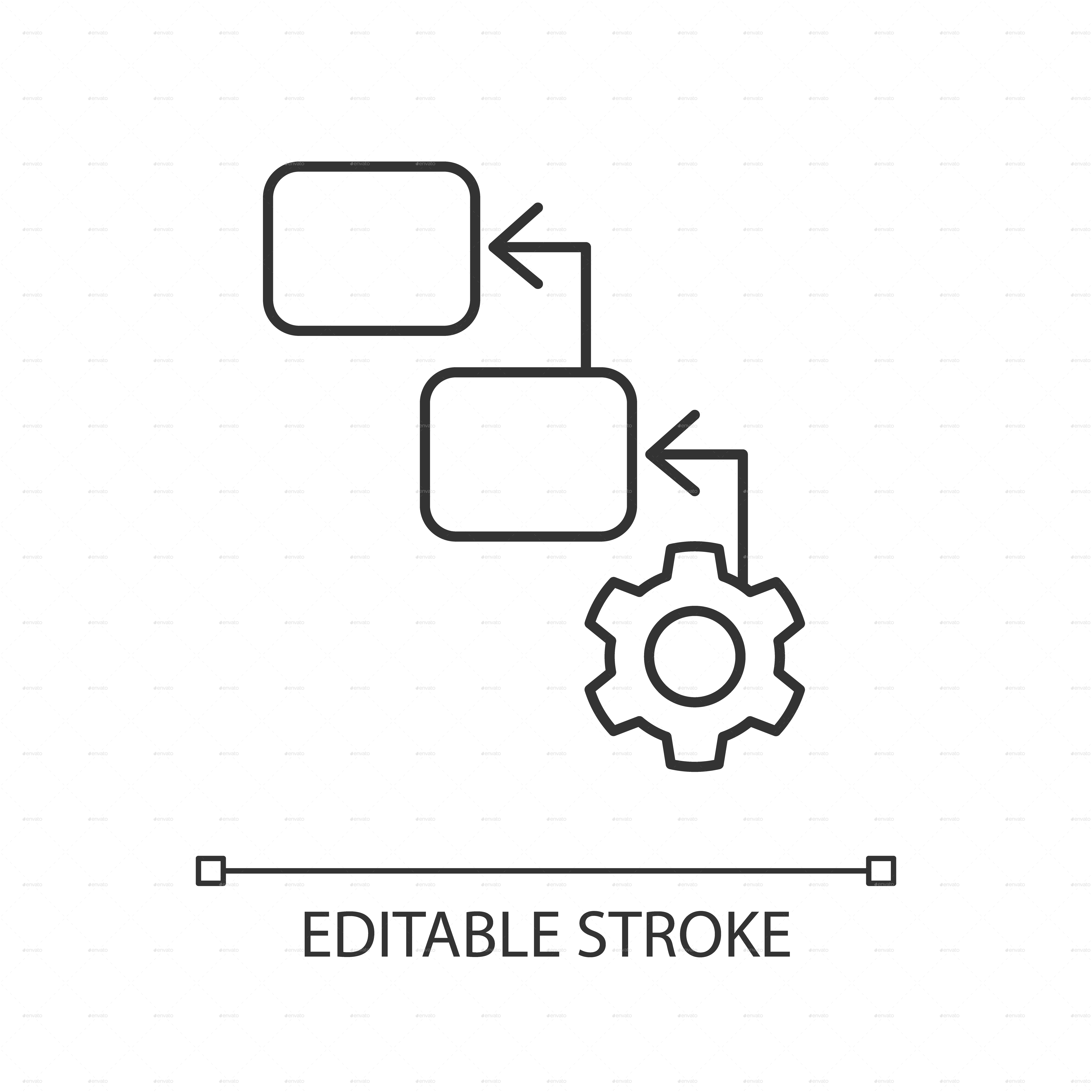 Project Planning and Scheduling Linear Icons Set, Icons | GraphicRiver