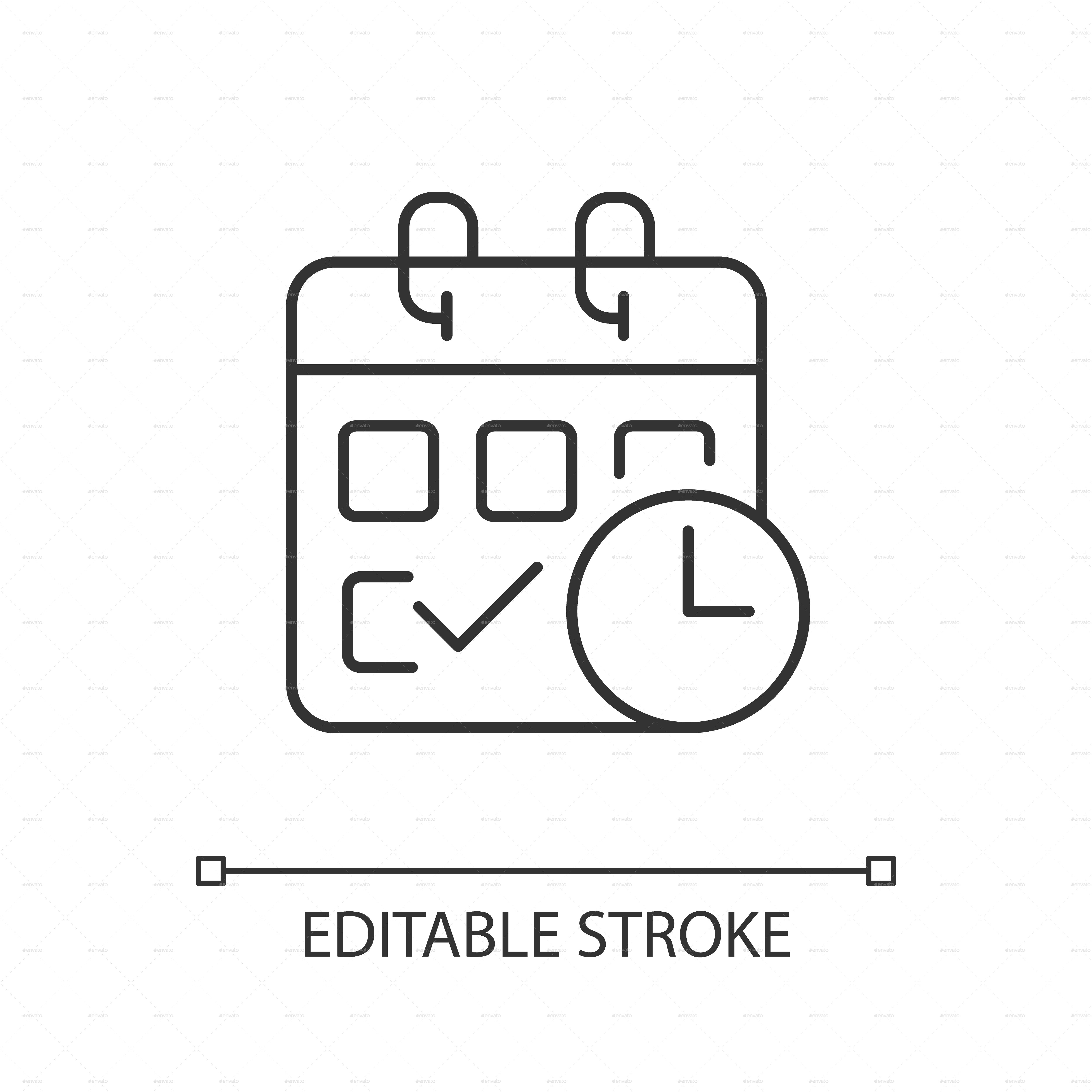 Project Planning and Scheduling Linear Icons Set, Icons | GraphicRiver