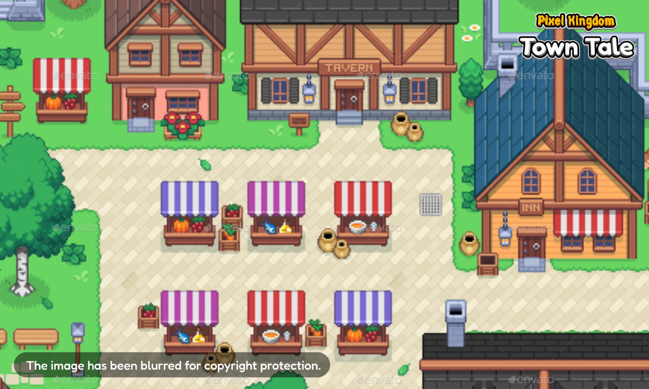 Pixel Kingdom - Town Tale Village Pack, Game Assets | GraphicRiver