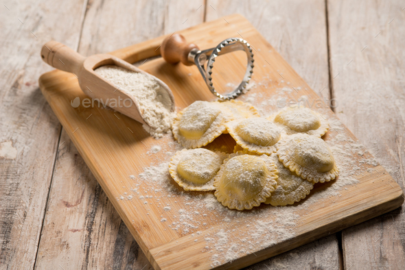 italian ravioli with ingredient traditional recipe Stock Photo by ...