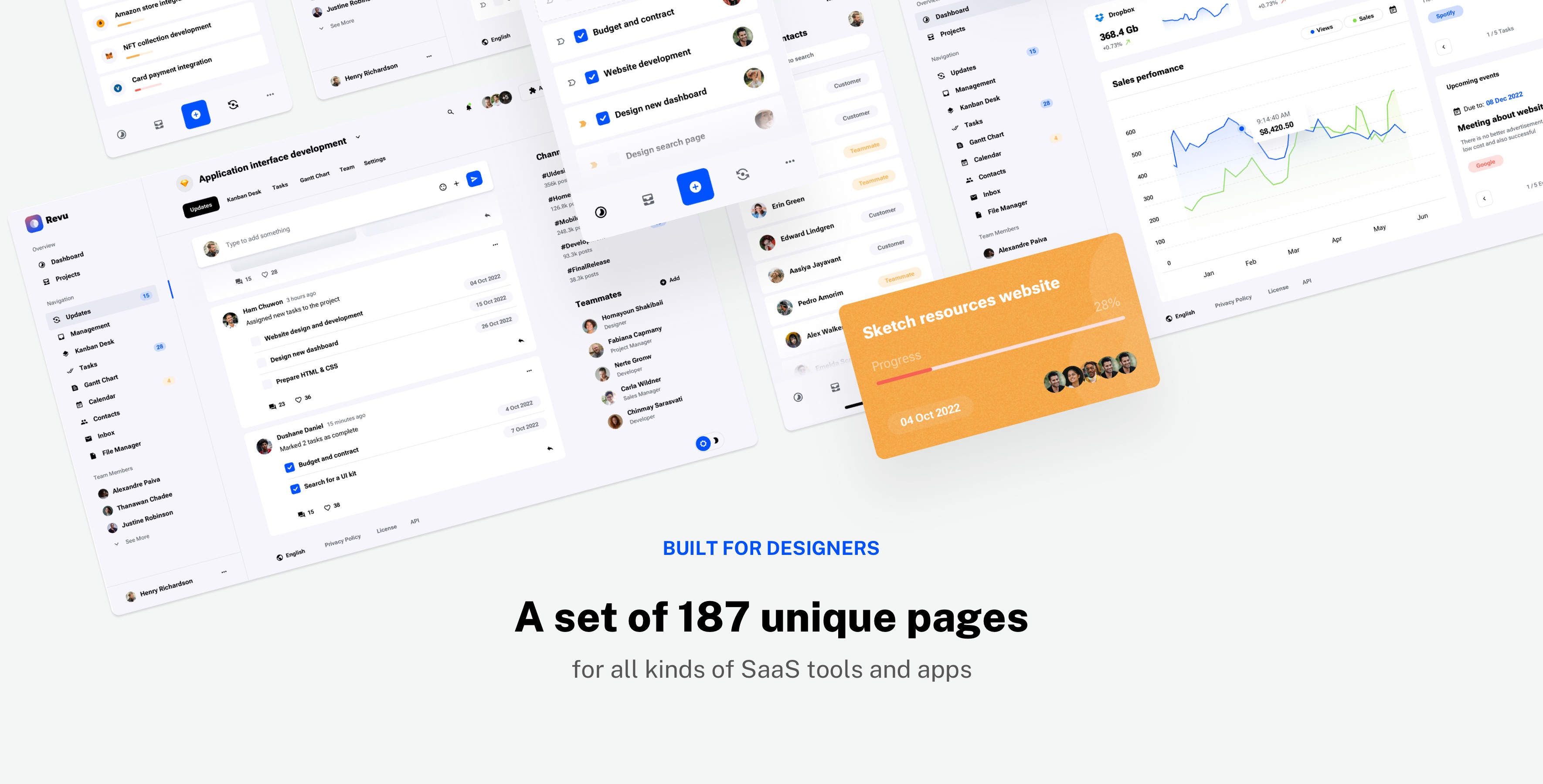 Revu - Multipurpose UI kit for SaaS Startups by WhiteUiStore | ThemeForest