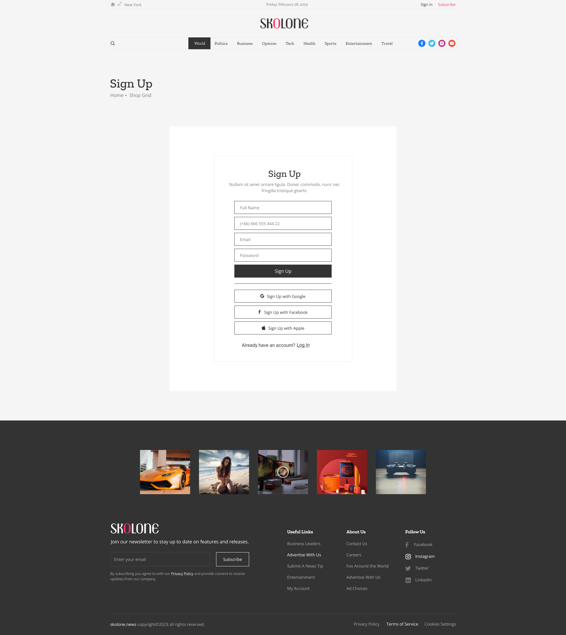 Skolone - News & Blogs Figma Template by creativemela | ThemeForest