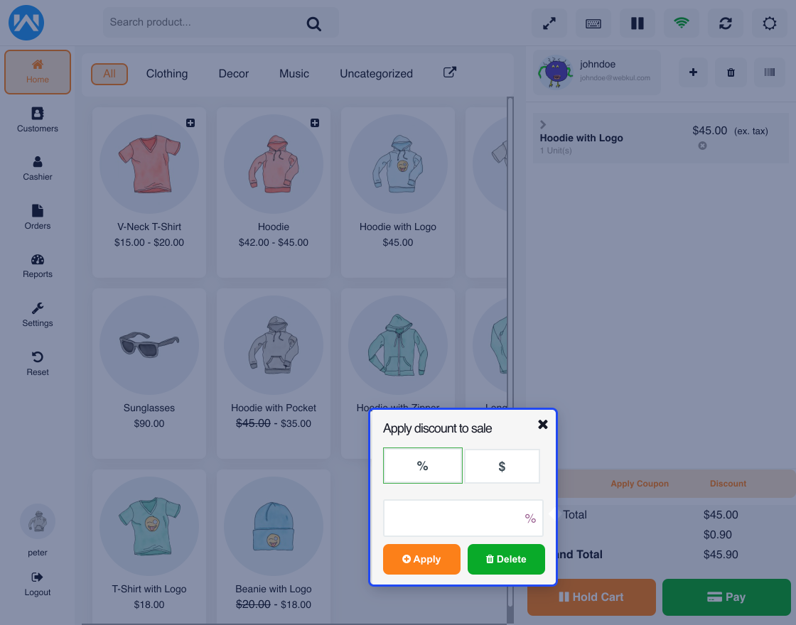 Point of Sale System for WooCommerce (POS Plugin) by webkul | CodeCanyon