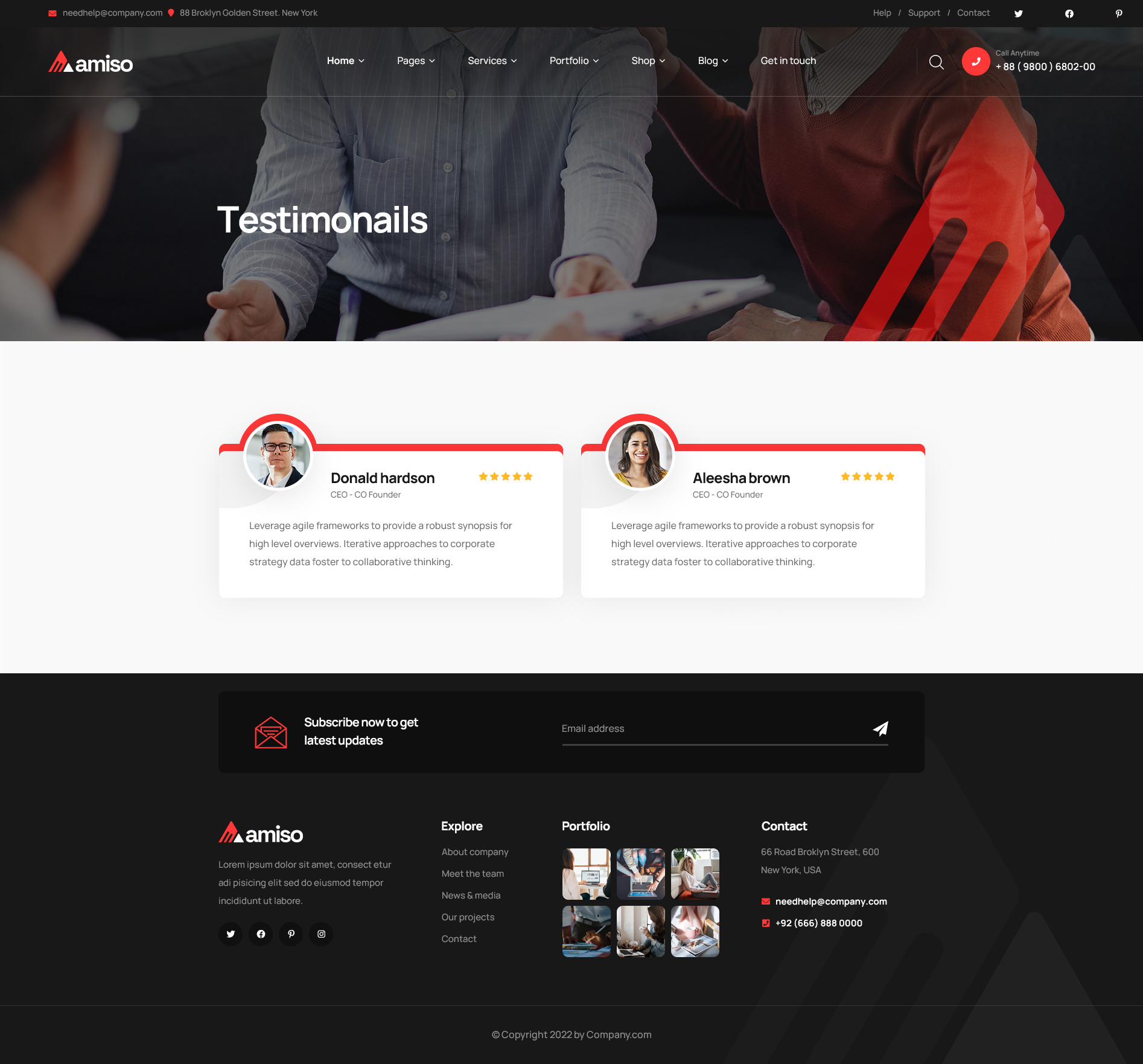 Amiso - Web Design Agency PSD Template by thimshop | ThemeForest