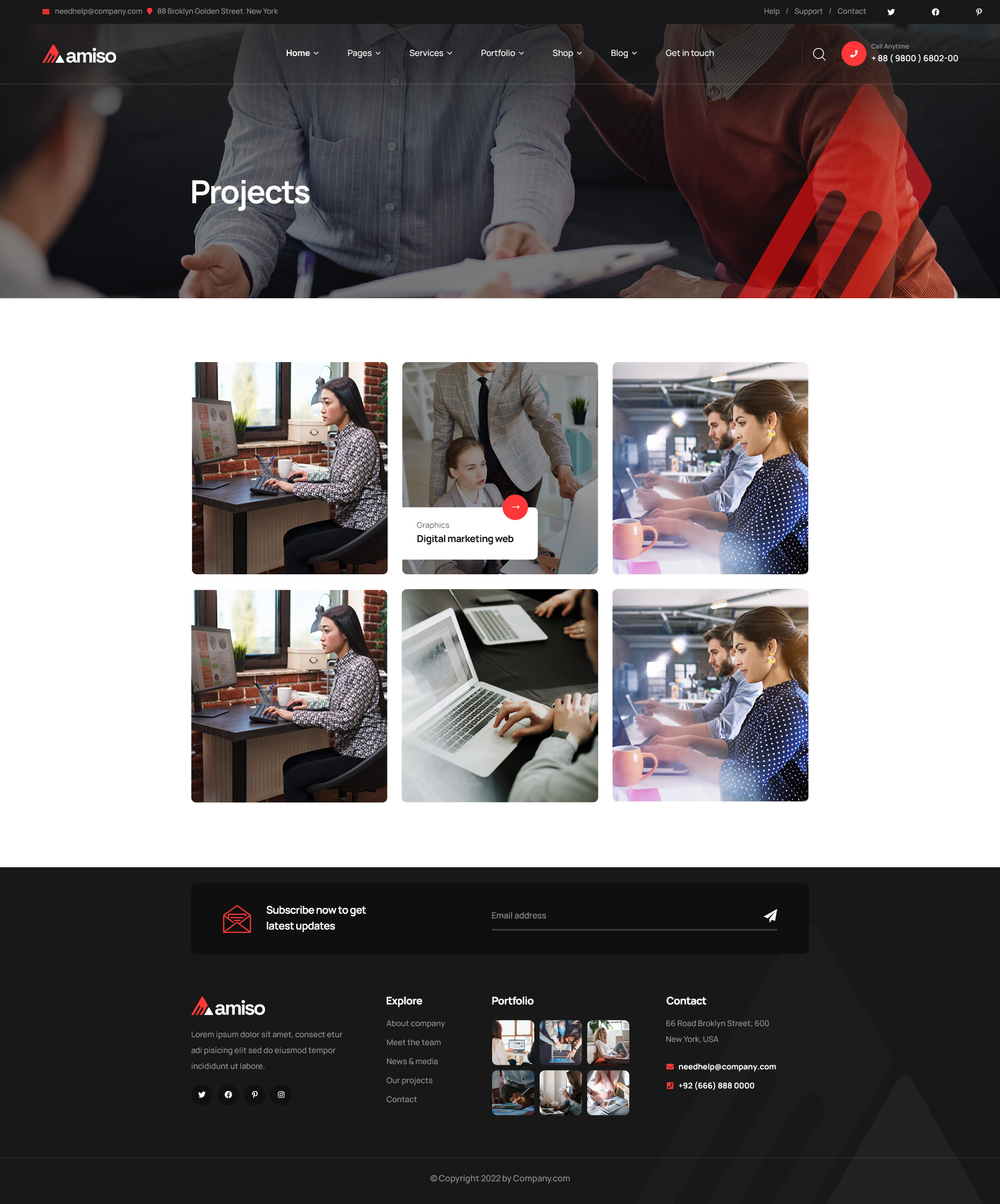 Amiso - Web Design Agency PSD Template by thimshop | ThemeForest