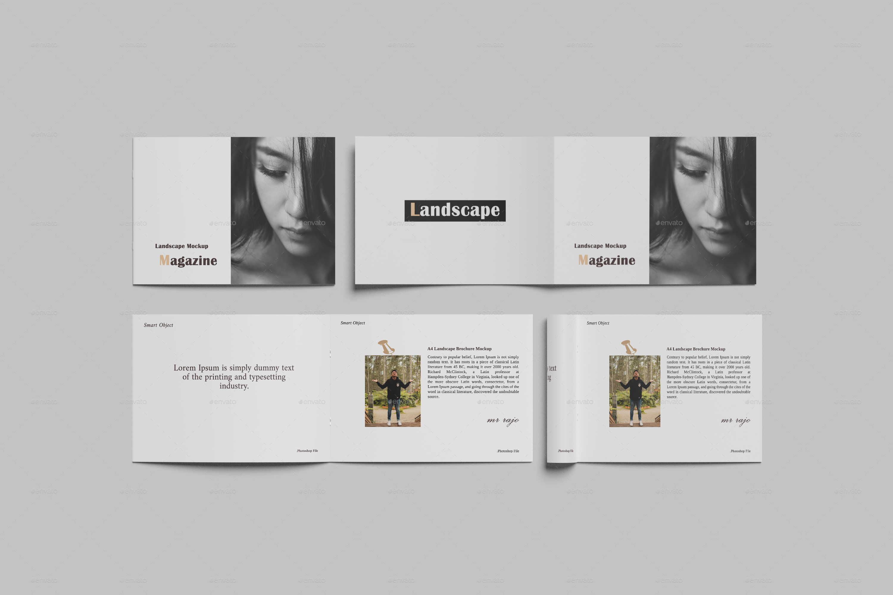 landscape magazines mockup, Graphics | GraphicRiver