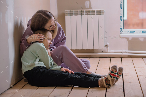 support by parents of their child in difficult life circumstances Stock ...