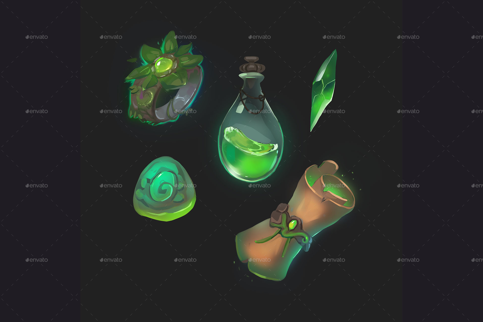 Stylized Magic Icons Pack Vol2 by pulsarxstudio | GraphicRiver