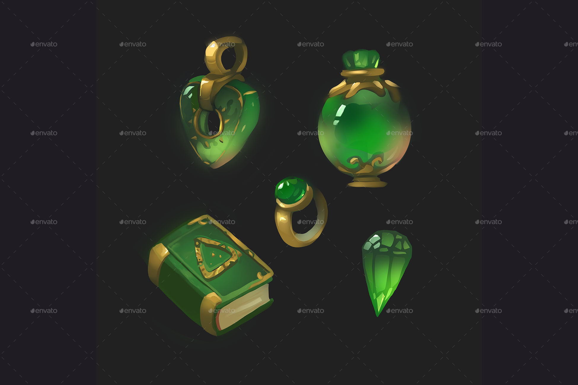 Stylized Magic Icons Pack Vol2 by pulsarxstudio | GraphicRiver