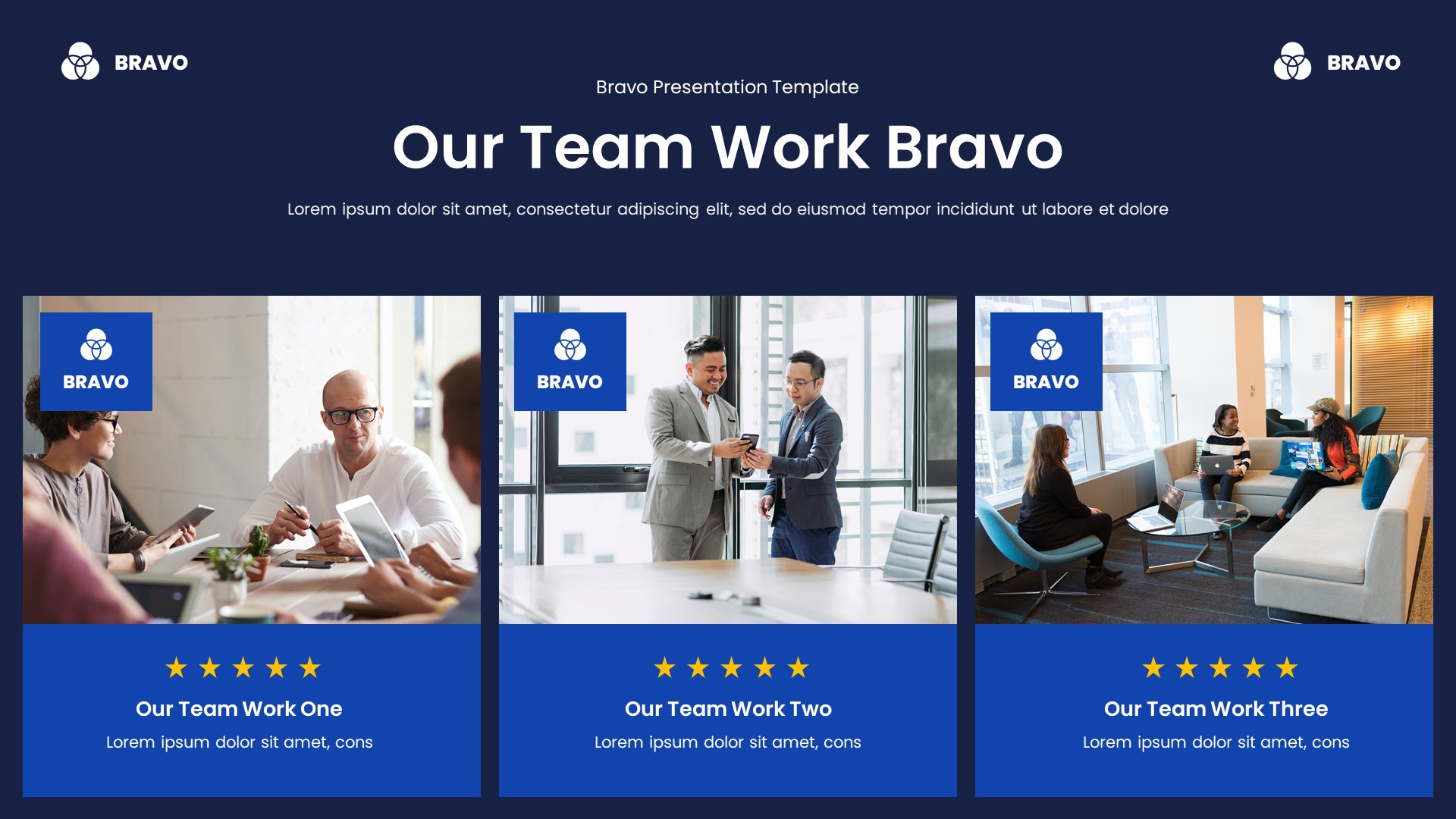 Bravo - Creative Pitch Deck Powerpoint Template, Presentation Templates