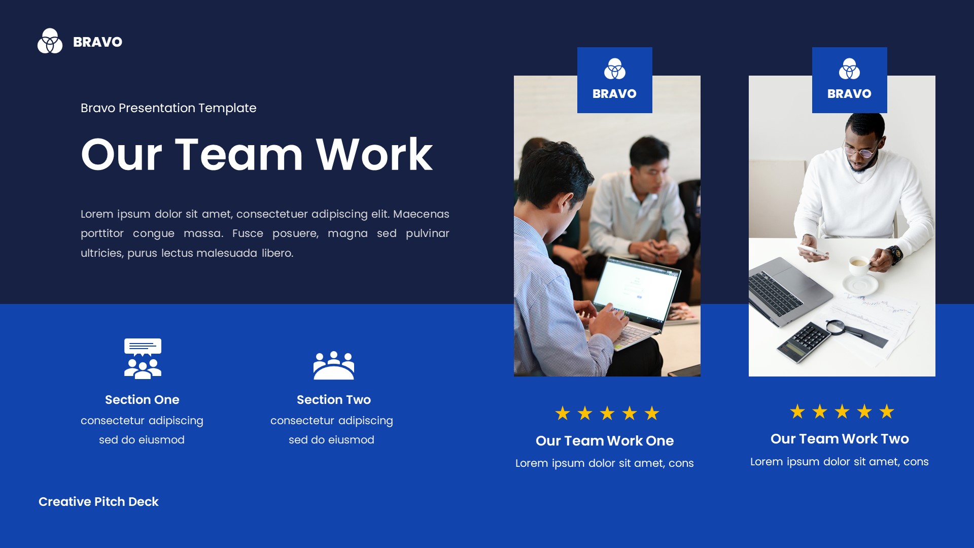 Bravo - Creative Pitch Deck Keynote Template, Presentation Templates