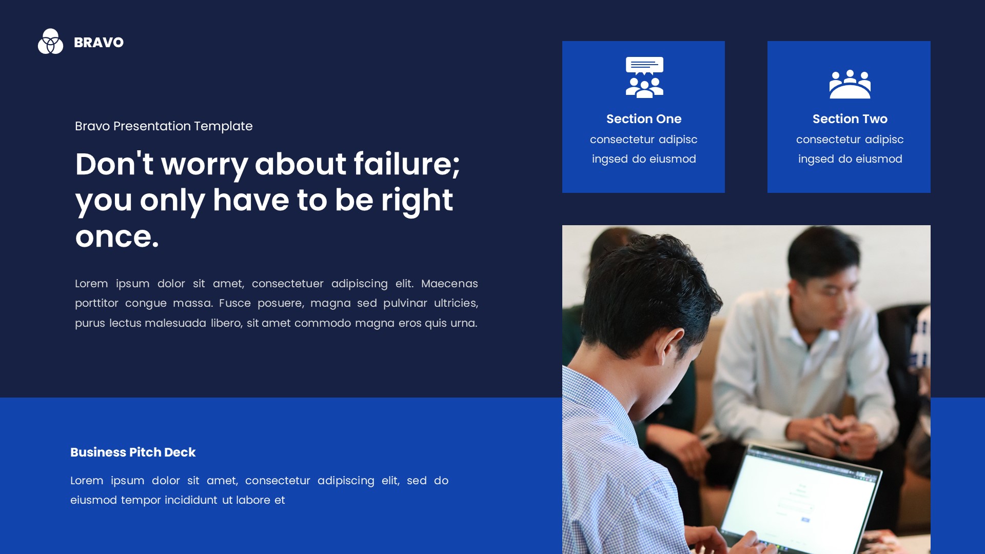 Bravo - Creative Pitch Deck Keynote Template, Presentation Templates