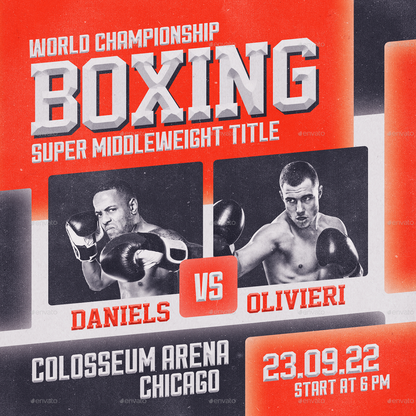 Fight Night Flyer/Poster Bundle - 3 in 1, Print Templates | GraphicRiver