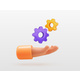 3d Cartoon Hand Holding Cogwheels Isolated Vector, Vectors | GraphicRiver