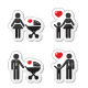 Single Parent Sign - Family Icons as Labels, Vectors | GraphicRiver