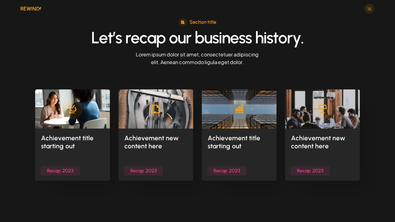 Rewind Yearly Recap PowerPoint Template, Presentation Templates ...