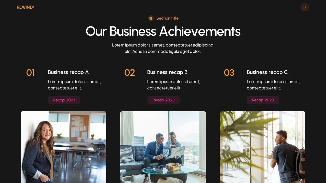 Rewind Yearly Recap PowerPoint Template, Presentation Templates ...