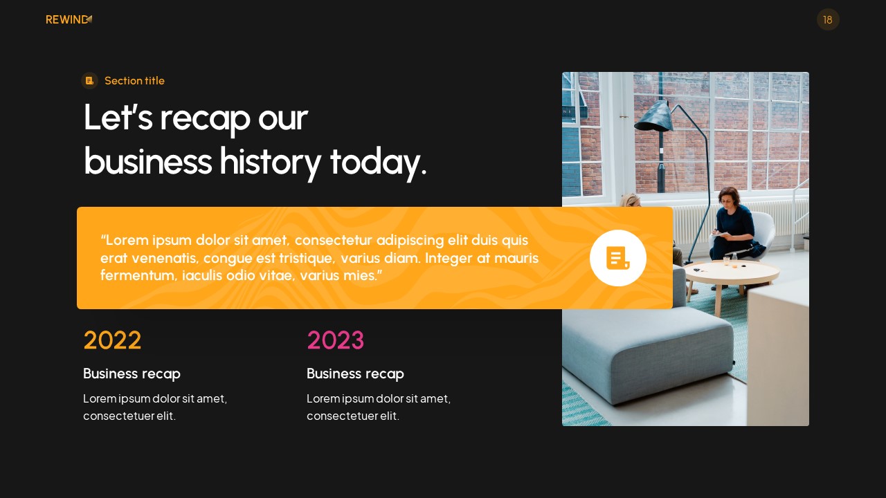 Rewind Yearly Recap PowerPoint Template, Presentation Templates ...