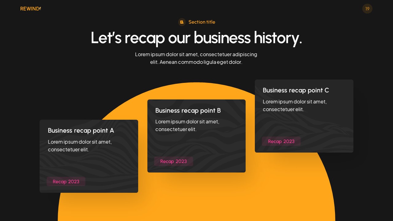 Rewind Yearly Recap PowerPoint Template, Presentation Templates ...